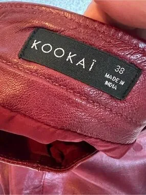 Kookai | Skirts | Burgundy Red Leather Mini Skirt Size Us 6 | Poshmark
